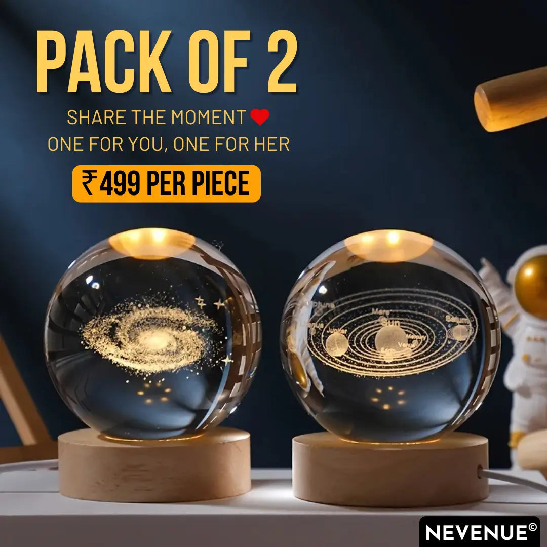 NEVENUE® - Cosmic Crystal Sphere - Pack of 2